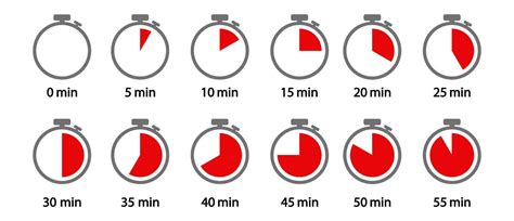 Isolated Timer Clock Stopwatch Icons Set Label Cooking Time Illustration 48852885 Vector