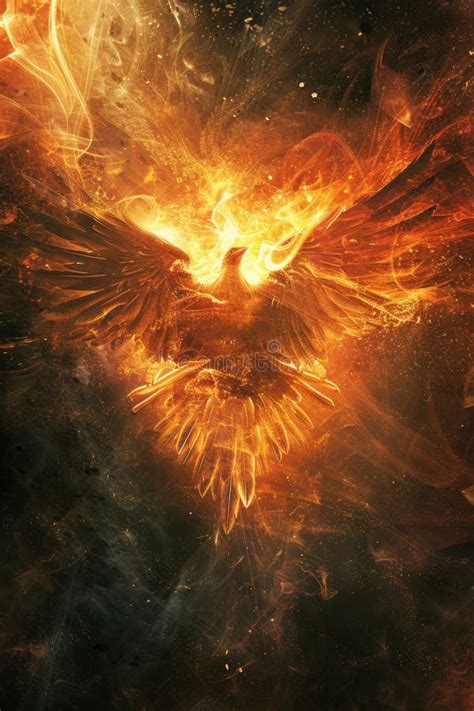 Abstract Success Concept Shown As A Phoenix Rising From The Ashes