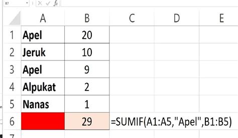 Cara Menggunakan Rumus Sumif Di Excel Menjumlahkan Nilai Sesuai Kriteria Tertentu