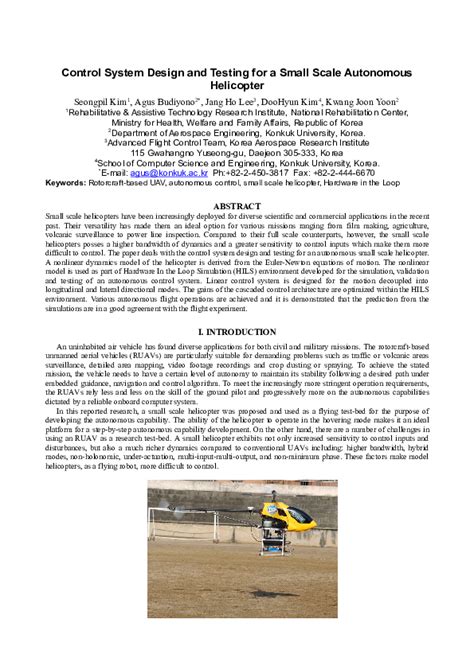 doc control system design and testing for a small scale autonomous