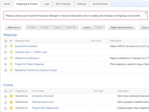Salesforce Integration Clarizen Success