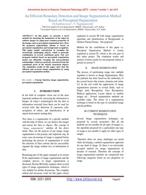 An Efficient Boundary Detection And Image Segmentation Method Based On Perceptual Organization