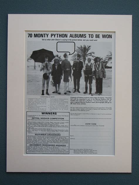Monty Python Set Of 3 Original Adverts 1980 Ref Ad710 The Nostalgia