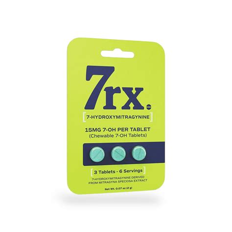 7rx 7 Hydroxy Pseudoindoxyl Chewable Tablets 30mg 3ct