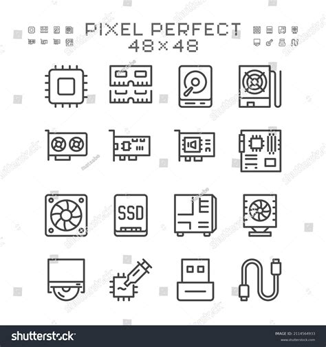 Computer Components Pc Building Assemble Pc Stock Vector Royalty Free
