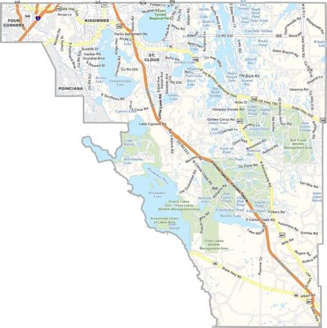 Polk County Map Florida Us County Maps
