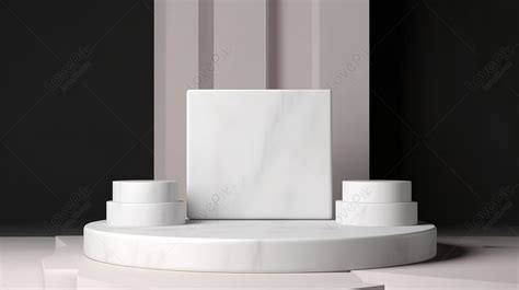 광고 및 프로모션을 위해 3d 렌더링된 모양을 갖춘 빈 연단 모형 광고 및 프로모션을 위해 3d 렌더링된 모양을 갖춘 빈 연단 모형 사진 광고 및 프로모션을 위해 3d