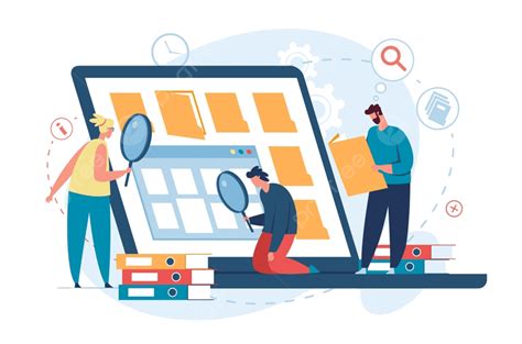 People Searching For Something Clipart