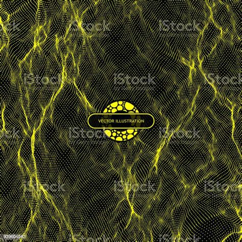 동적 입자 배열입니다 노란 추상적인 배경입니다 3d 미래 기술 스타일입니다 텍스처입니다 벡터 일러스트입니다 0명에 대한 스톡 벡터 아트 및 기타 이미지 Istock