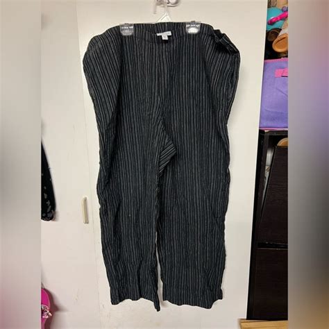 J Jill Pants And Jumpsuits J Jill Love Linen Black White Stripe Wide