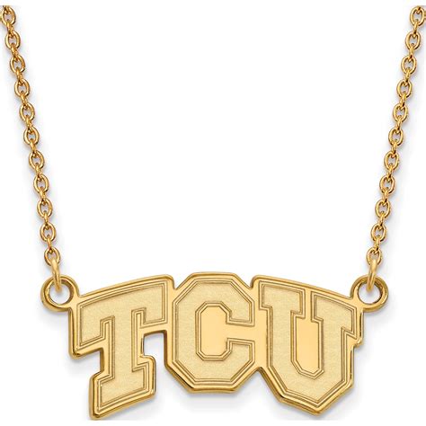 Ssgold Plated Sterling Silver With Gp Logoart Texas Christian U Small