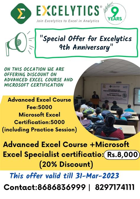 Excelytics The Analytics Hub On Linkedin Special Offer For Excelytics 9th Anniversary We Are