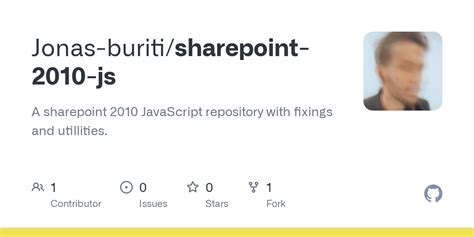 github jonas buriti sharepoint 2010 js a sharepoint 2010 javascript