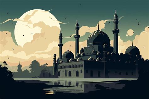 Premium Ai Image A City In The Night Vector Art Illustration