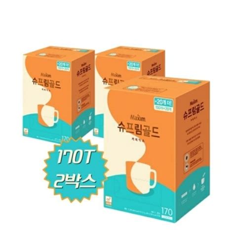 동서식품 맥심 슈프림골드 커피믹스 13 5g 170개입 2개 믹스커피 티몬