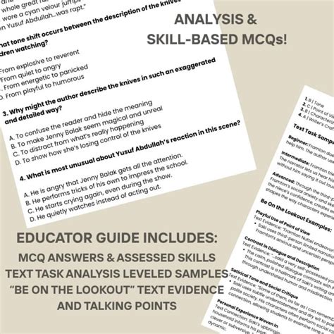 Secondary Analysis And Writers Craft Close Reads Gr 7 Digital And Printable