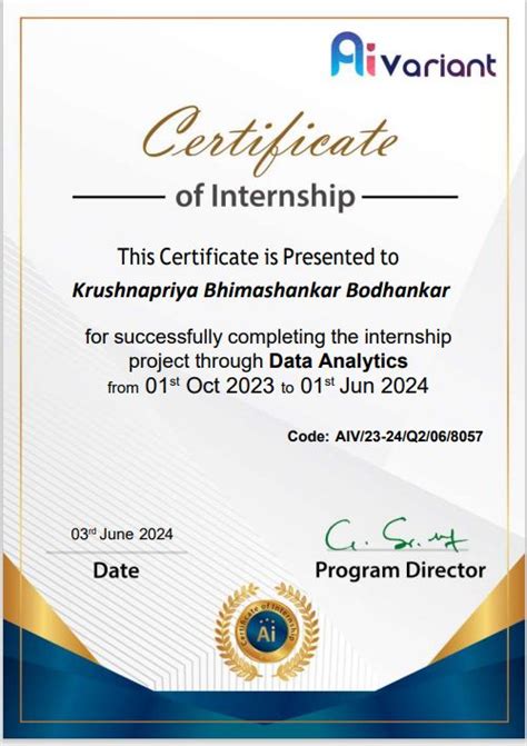 krushnapriya bodhankar on linkedin aivariant excelr internship