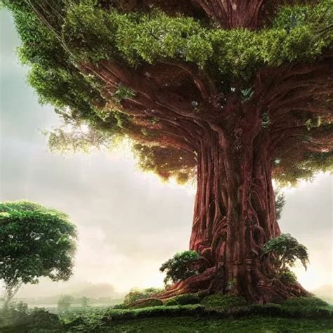 KREA A Massive Tree With A Trunk Hundreds Of Meters Wide Carved Into