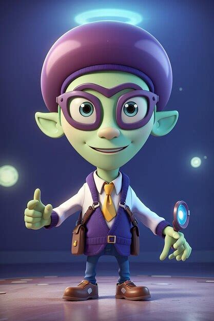 Premium Photo Alien Ambassador Cartoon Extraterrestrial 3d Animation