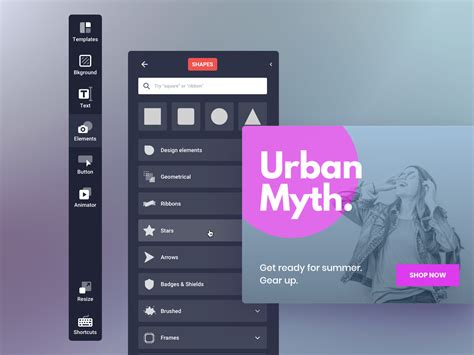 Editor Toolbar Icons And Shapes Elements By Corneliu Copacean For Creatopy On Dribbble