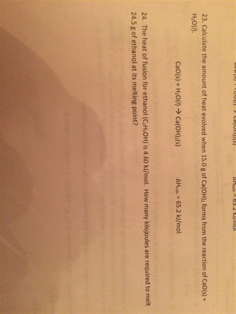 Solved Calculate The Amount Of Heat Evolved When G Of Chegg Com