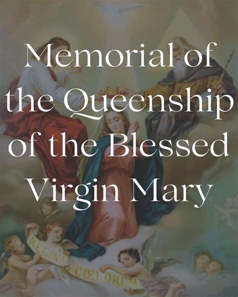 St Queenship Of Mary Friday August 22 The Catholic Church