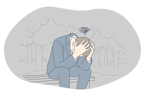 Kesedihan Depresi Mental Konsep Berita Buruk Ilustrasi Stok Unduh