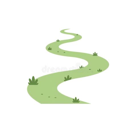 Winding Green Grass Path Illustration Stock Illustration Illustration