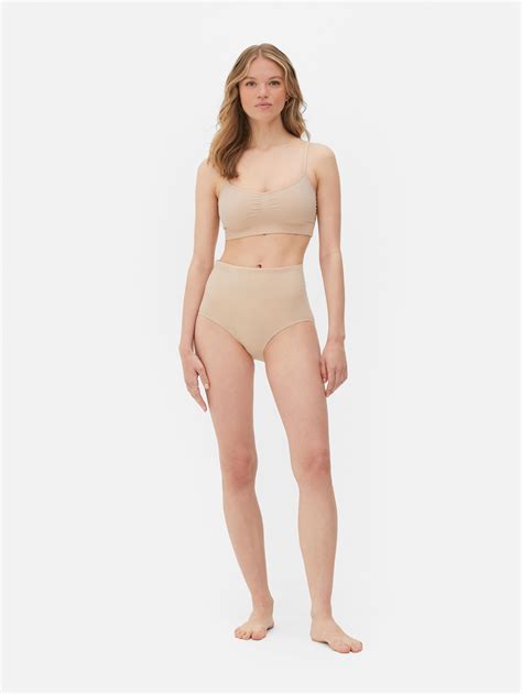Womens Taupe Seamless High Waisted Shaping Briefs Primark
