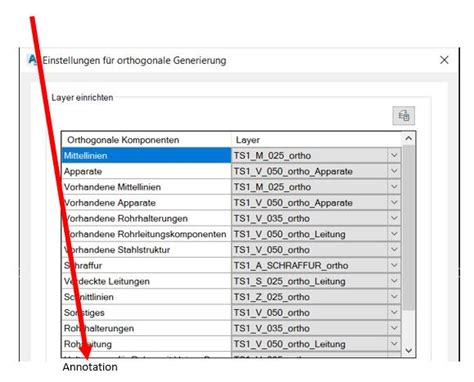 layer for annotation in ortho settings autodesk community
