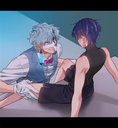 Rule 34 Blue Hair Bowtie Dominant Dottore Genshin Impact Dressed