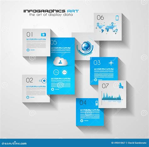 Modern Ui Flat Style Infographic Layout For Data Display Stock Vector