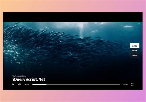 Custom Html Video Player With Resolution Selector Jquery Videre