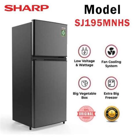Jual Kulkas 2 Pintu Sharp Sj 195mnhs Non Salju Kulkas Sharp 2 Pintu 195mnhs Shopee Indonesia