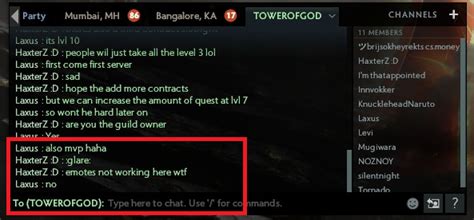 BUG Emotes Not Working In Guild Chat R DotA2