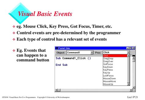Ppt Cp2030 Vbfc Visual Basic For C Programmers Lecture 1 Powerpoint