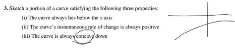 Solved 3 Sketch A Portion Of A Curve Satisfying The