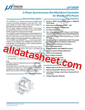 UP1665P Datasheet(PDF) - uPI Group Inc.
