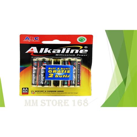Jual Baterai Battery Alkaline Merk Abc Type Aa Isi Buah Shopee Indonesia