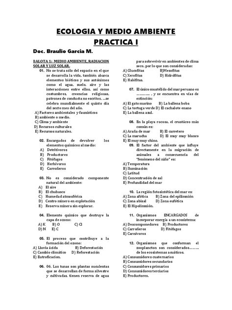 Ecologia Practica I Pdf Ecología Ecosistema