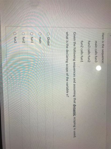 Solved Consider This Skeletal C Program Global Variables