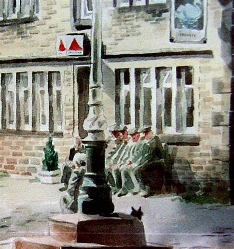 Pensioners At White Swan Inn Delph By Gavin Hunter