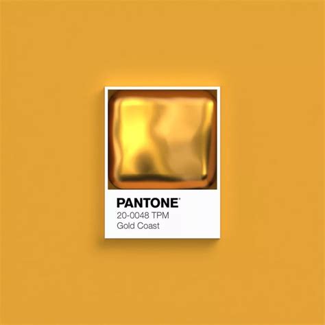Pantone 20 0048 Tpm Gold Coast Metallic Shimmers Color Swatch Gold