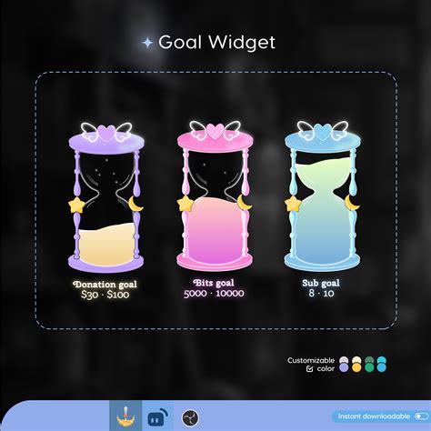 Cute Sand Timer Liquid Filling Goal Widget Is Fully Customisable For
