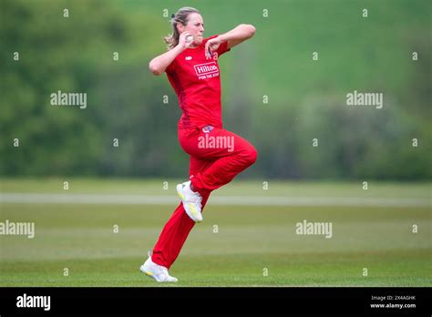Stokenchurch Uk 1st May 2024 Phoebe Graham Of Thunder Bowling During
