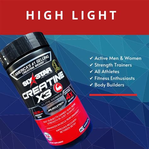 Six Star, Elite Series, Creatine X3, 60 Caplets