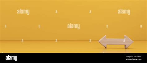Wooden Block Resize Arrow Over Table And Free Copy Space For Your Text