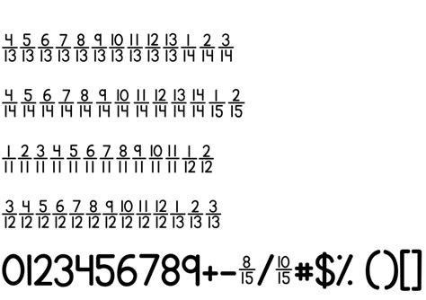 Fractions Font Free Download 2 Truetype Ttf Opentype Otf Files