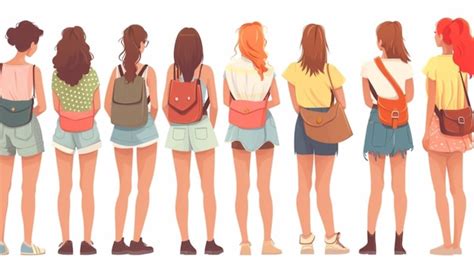 Girls Lined Up Vectors And Illustrations For Free Download