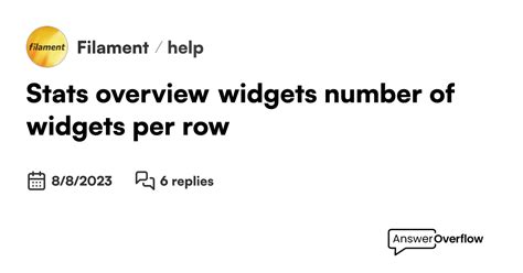 Stats Overview Widgets Number Of Widgets Per Row Filament